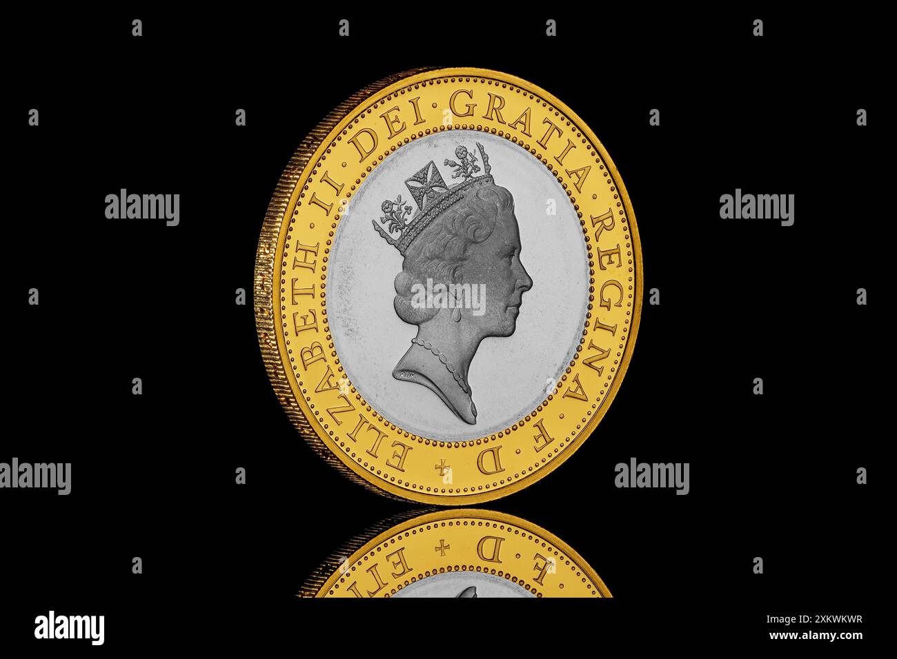 The first UK bimetallic £2 coin issued in 1997. It features the 3rd ...