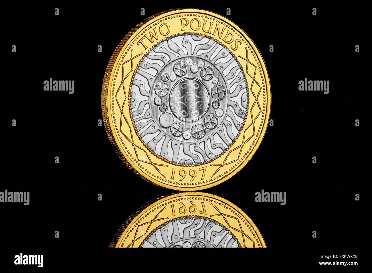 The first UK bimetallic £2 coin which features the Technologies design ...