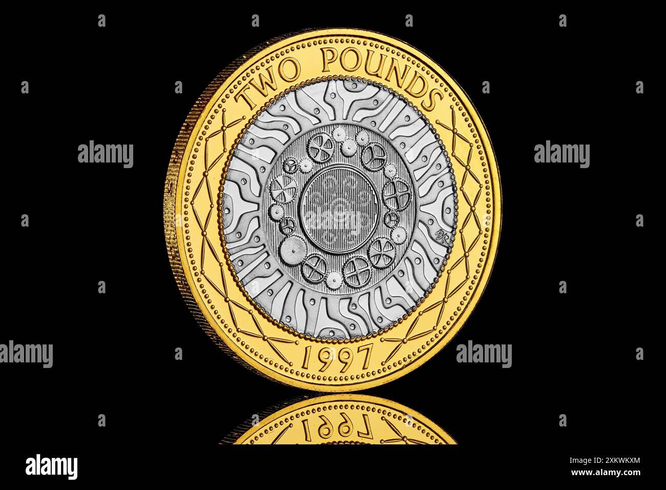 The first UK bimetallic £2 coin which features the Technologies design ...
