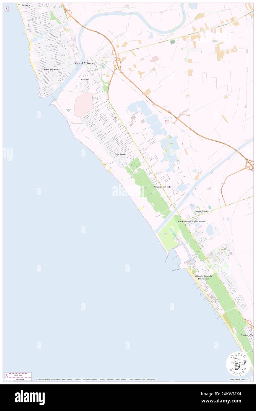 S.L.O Rodolfo beach, Provincia di Caserta, IT, Italy, Campania, N 40 59 ...