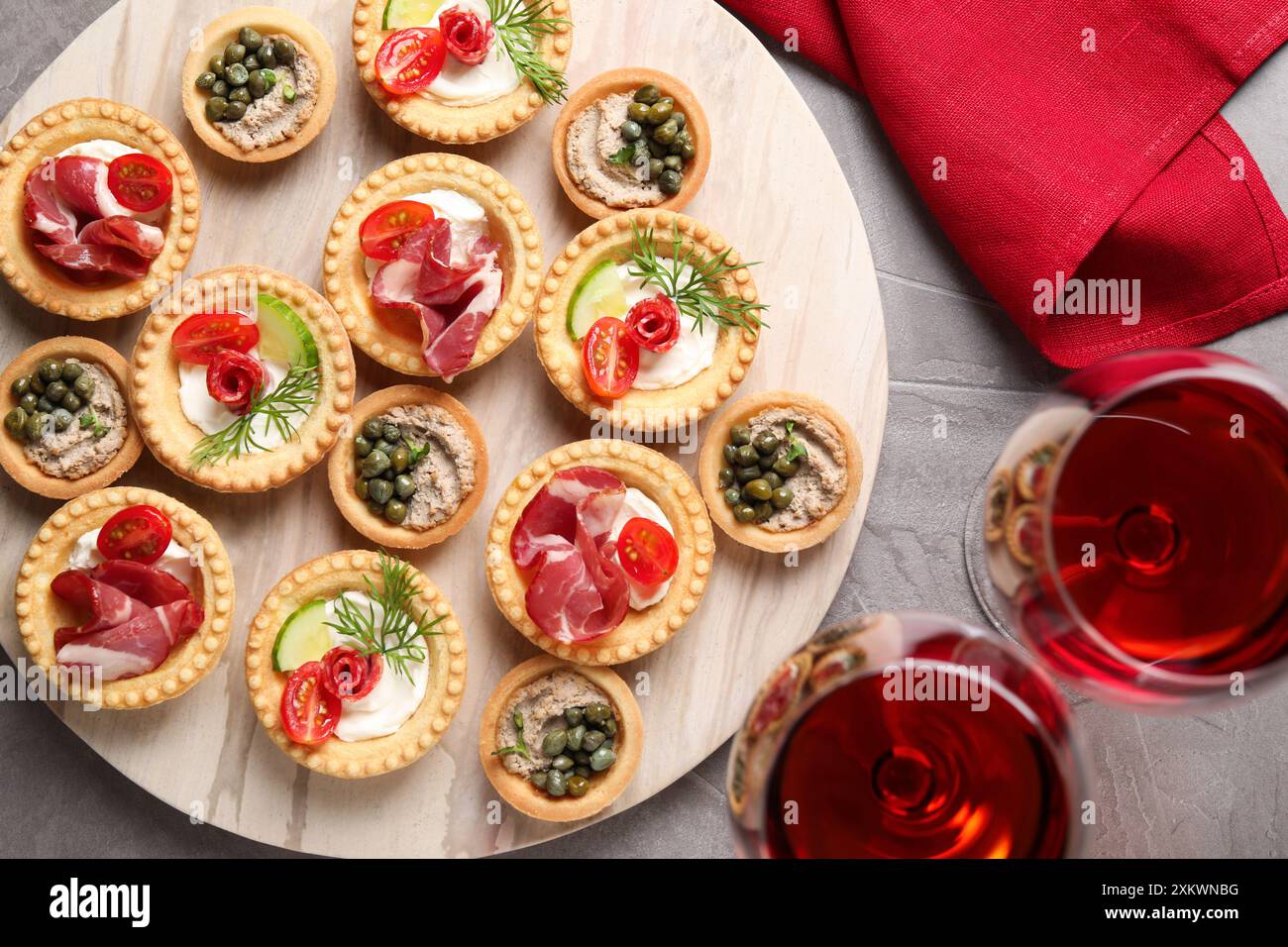 Top view canapes different hi-res stock photography and images - Alamy