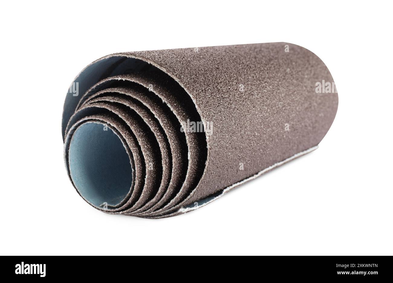 Rolled sheet of sandpaper isolated on white Stock Photo - Alamy