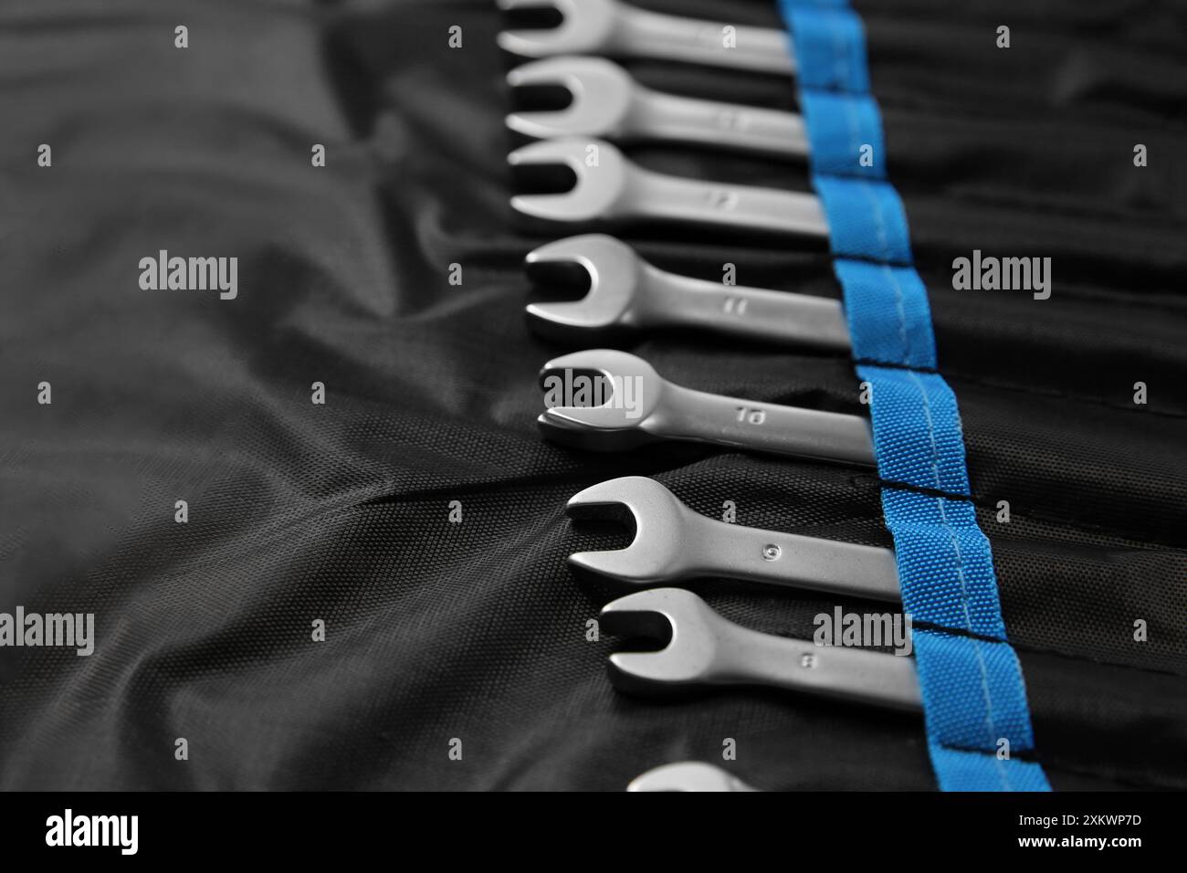 Many auto mechanic's tools in case, closeup Stock Photo - Alamy