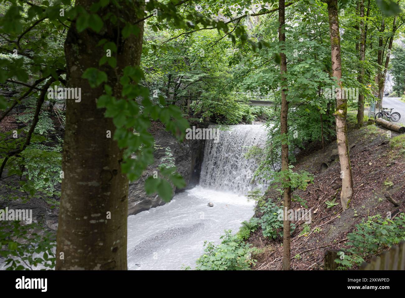 Waterfall at the Tamina river in the Tamina canyon Stock Photo - Alamy