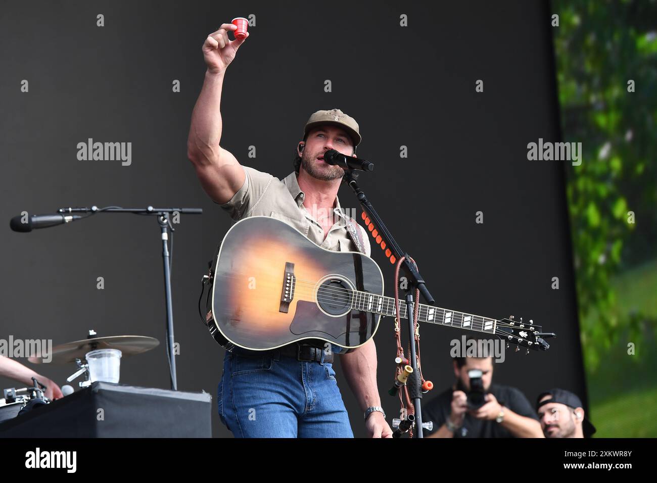 LONDON, ENGLAND - JULY 04: Riley Green performing at British Summertime, Hyde Park on July 04 ...