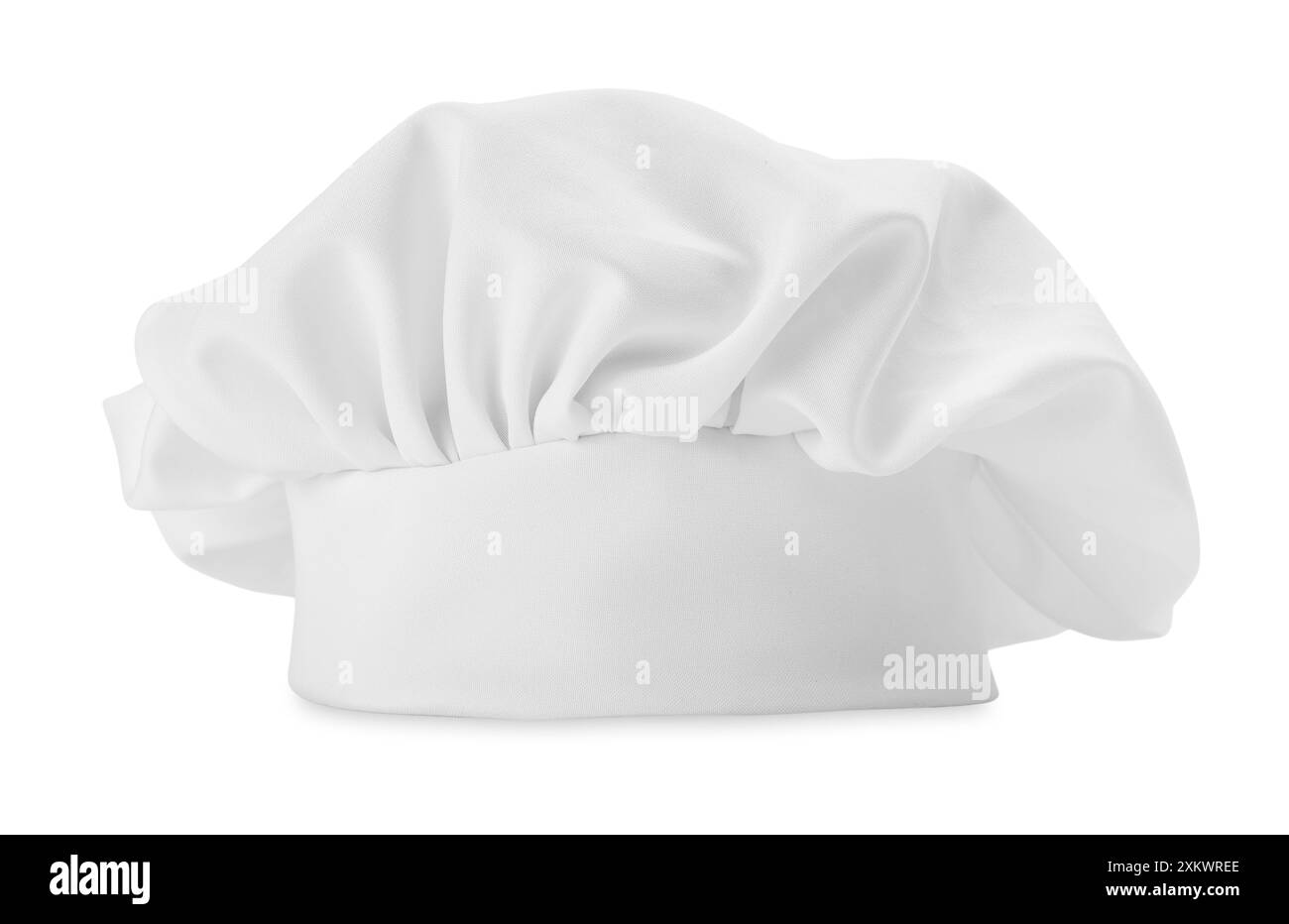 One new chef's toque isolated on white Stock Photo - Alamy