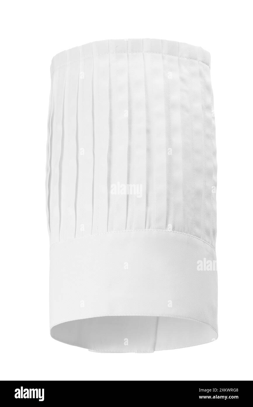 One new chef's toque isolated on white Stock Photo - Alamy