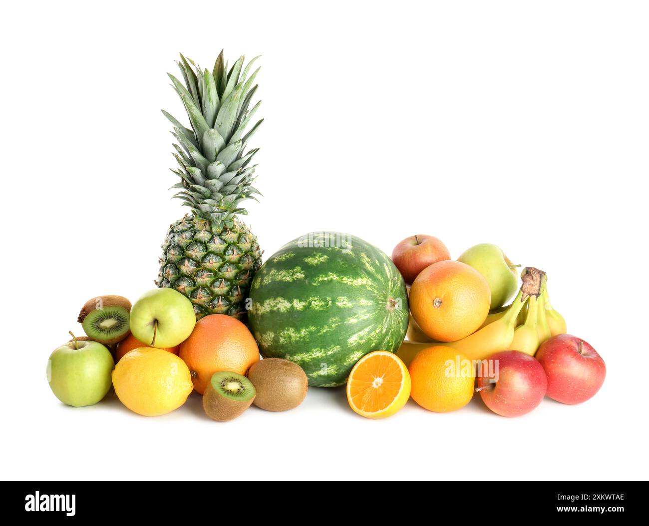 Pile assorted fresh tropical fruits hi-res stock photography and images ...