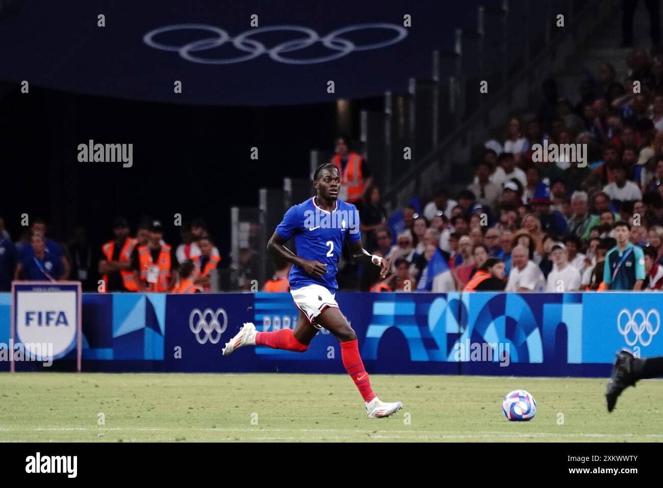 Castello Lukeba (France) during the Football, Men's Group A, between ...