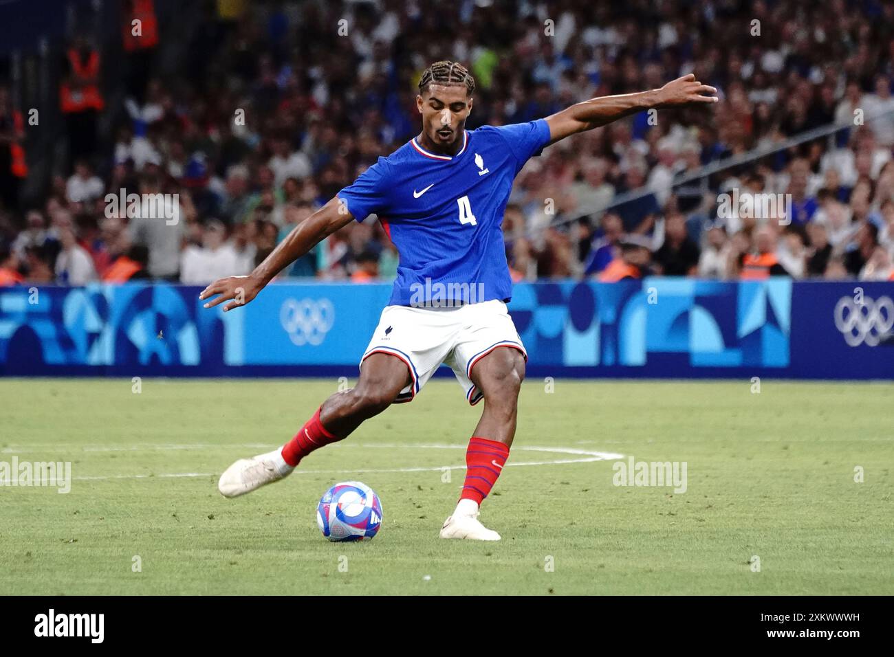 Loic Bade (France) during the Football, Men's Group A, between France ...