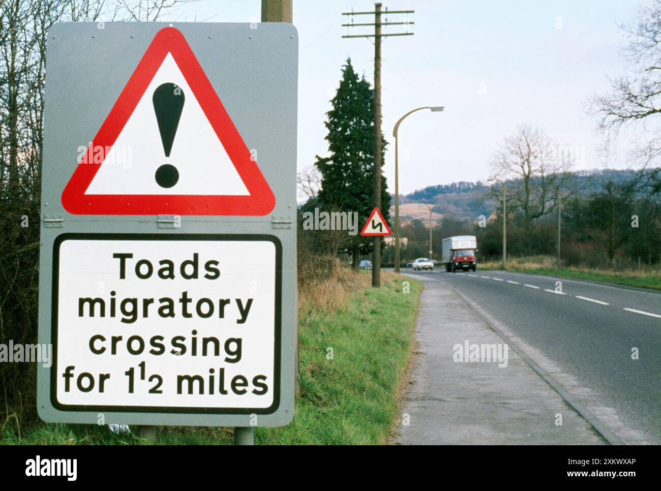 Road sign toad migration hi-res stock photography and images - Alamy