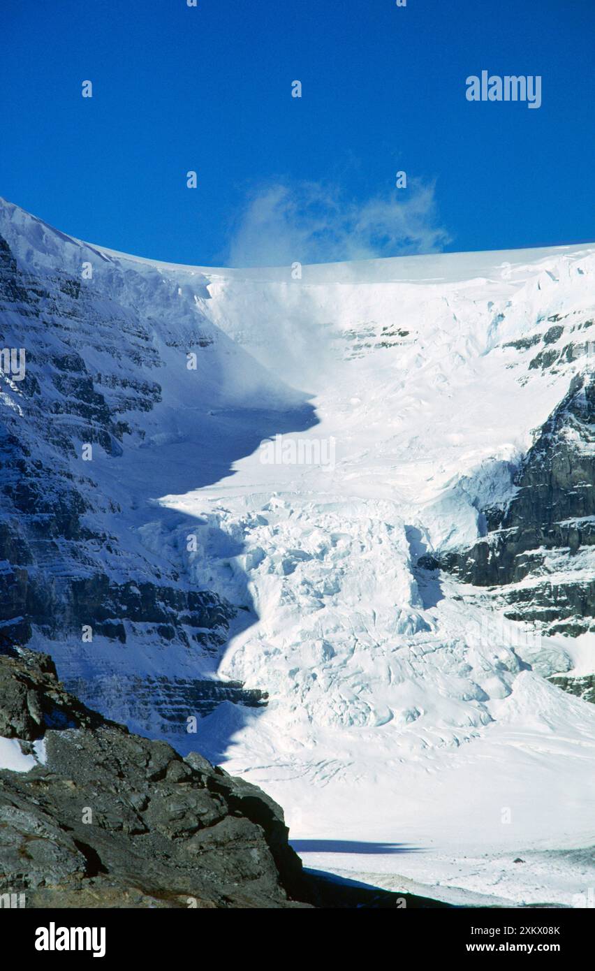CANADA - DOME GLACIER showing icefall / snowfall Stock Photo - Alamy
