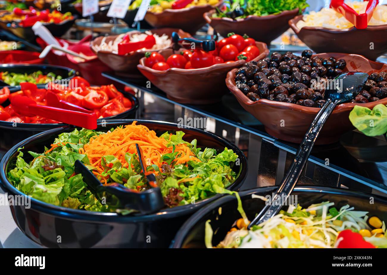 Various chopped vegetables. All inclusive food concept Stock Photo - Alamy
