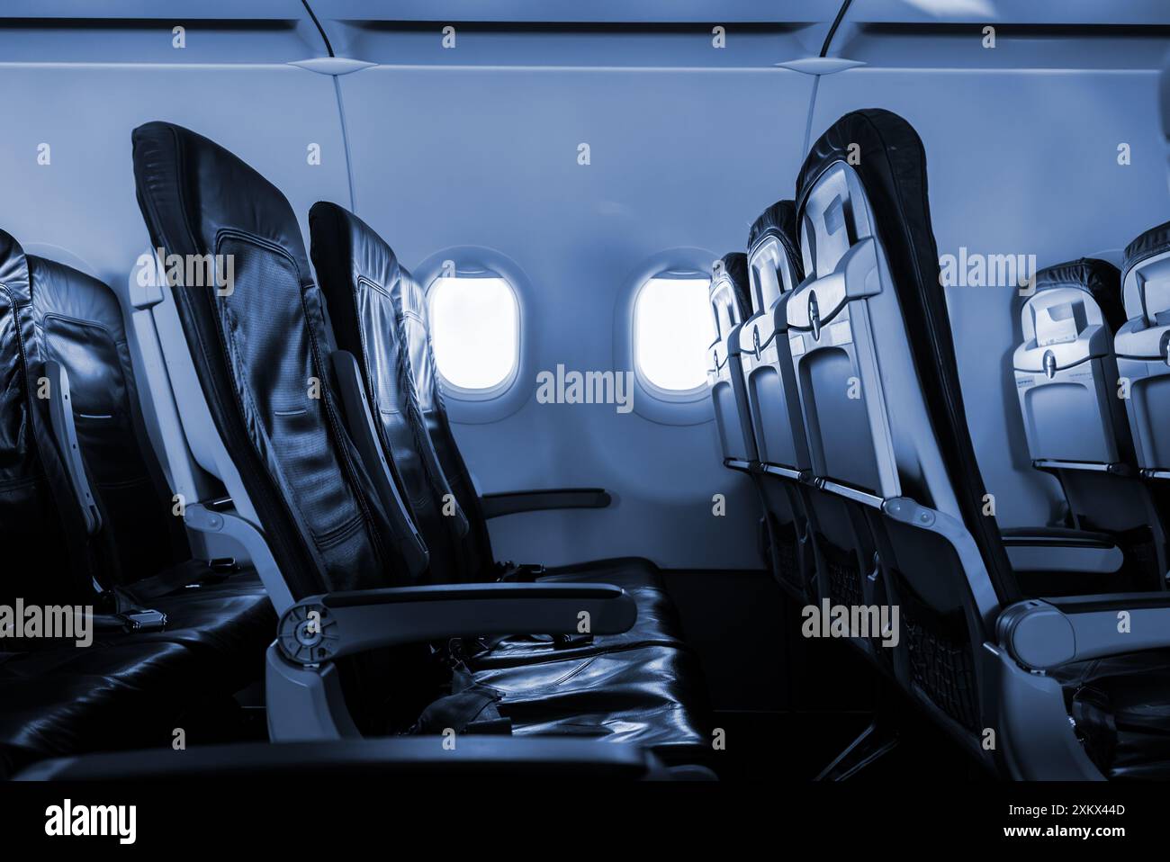 Empty seats on an airplane. Inside the Airplane Stock Photo - Alamy