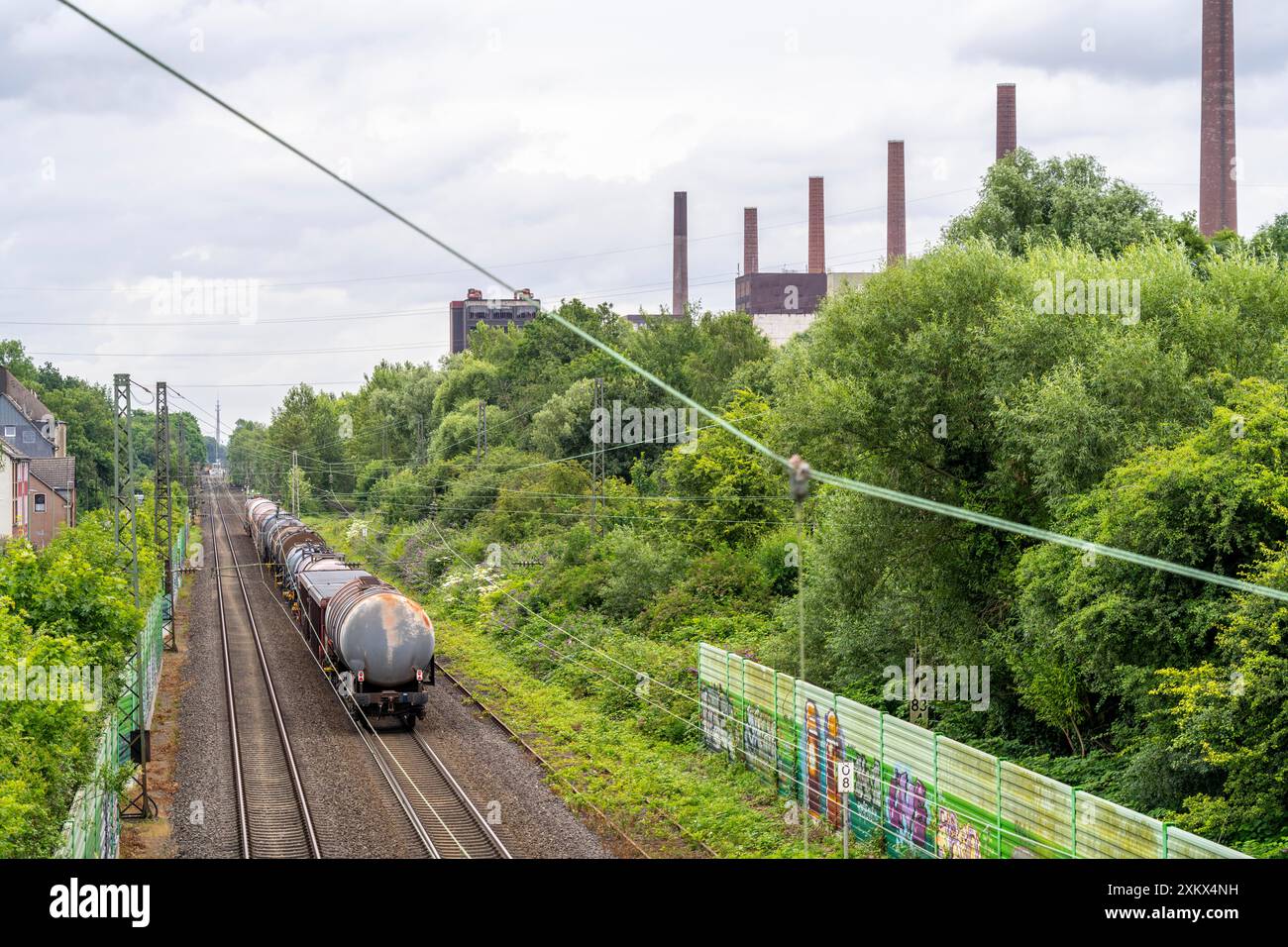 Freight train on the line of the Köln-Mindener Eisenbahn-Gesellschaft ...