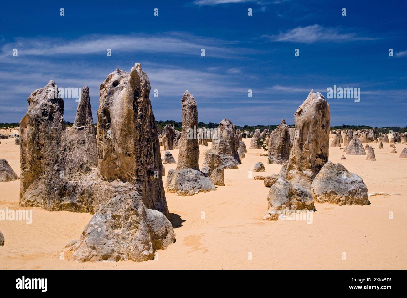 Limestone pillars in the Pinnacle Desert Stock Photo - Alamy