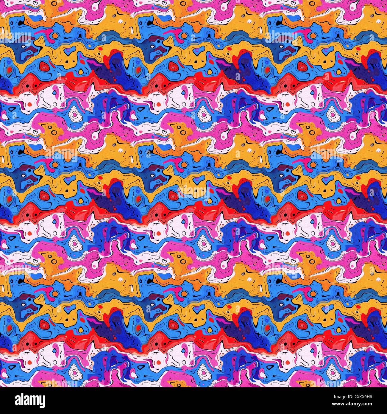 Whimsical ink splodge digital pattern with fun dripping paint effect ...