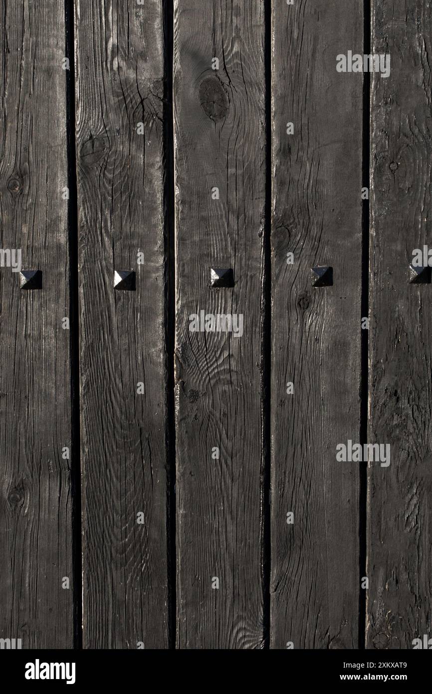 Texture details of an old wooden plunks as background Stock Photo - Alamy