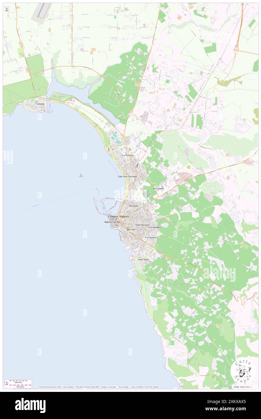 Bahia Di Alghero, Provincia di Sassari, IT, Italy, Sardinia, N 40 33 ...