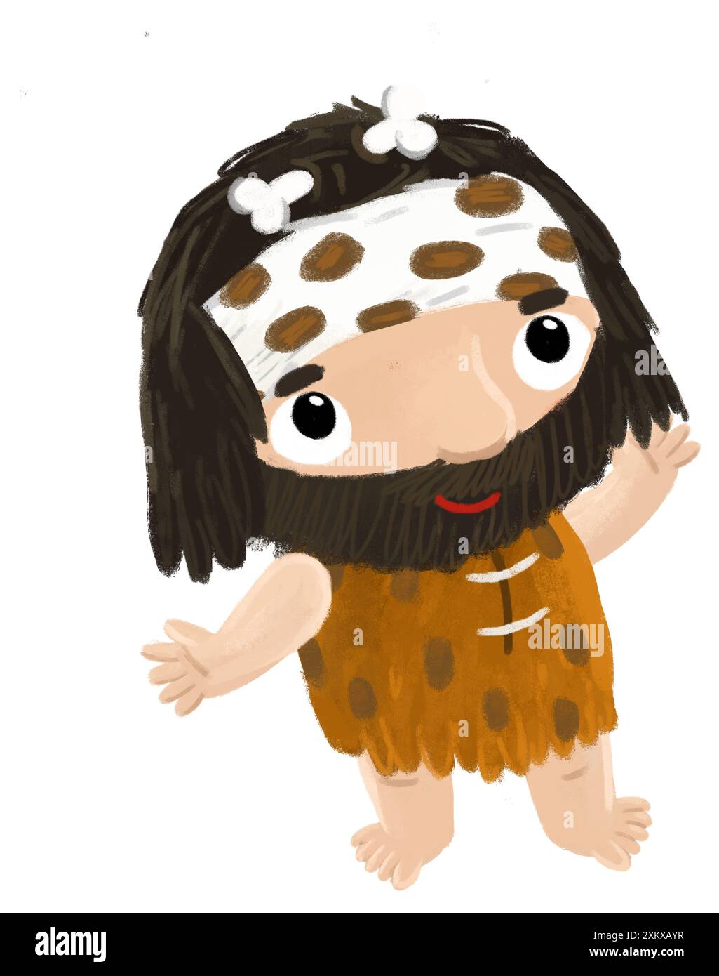 cartoon ancient prehistoric caveman cave boy character isolated ...