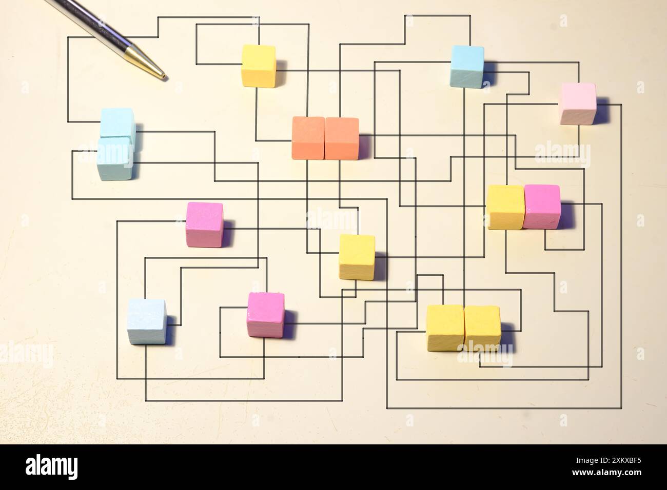 complex messy management or organization, chaotic decision tree ...