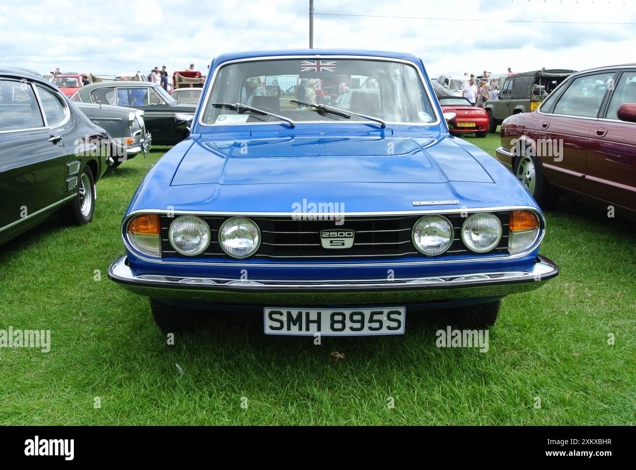 A 1977 Triumph 2500 S classic car parked up on display at the English ...