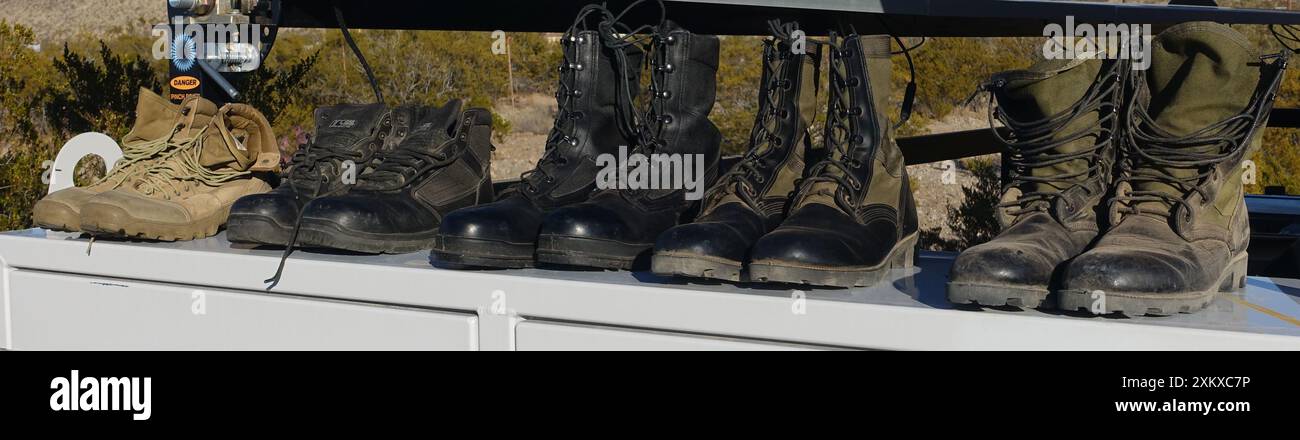 A formation of Army boots Stock Photo - Alamy