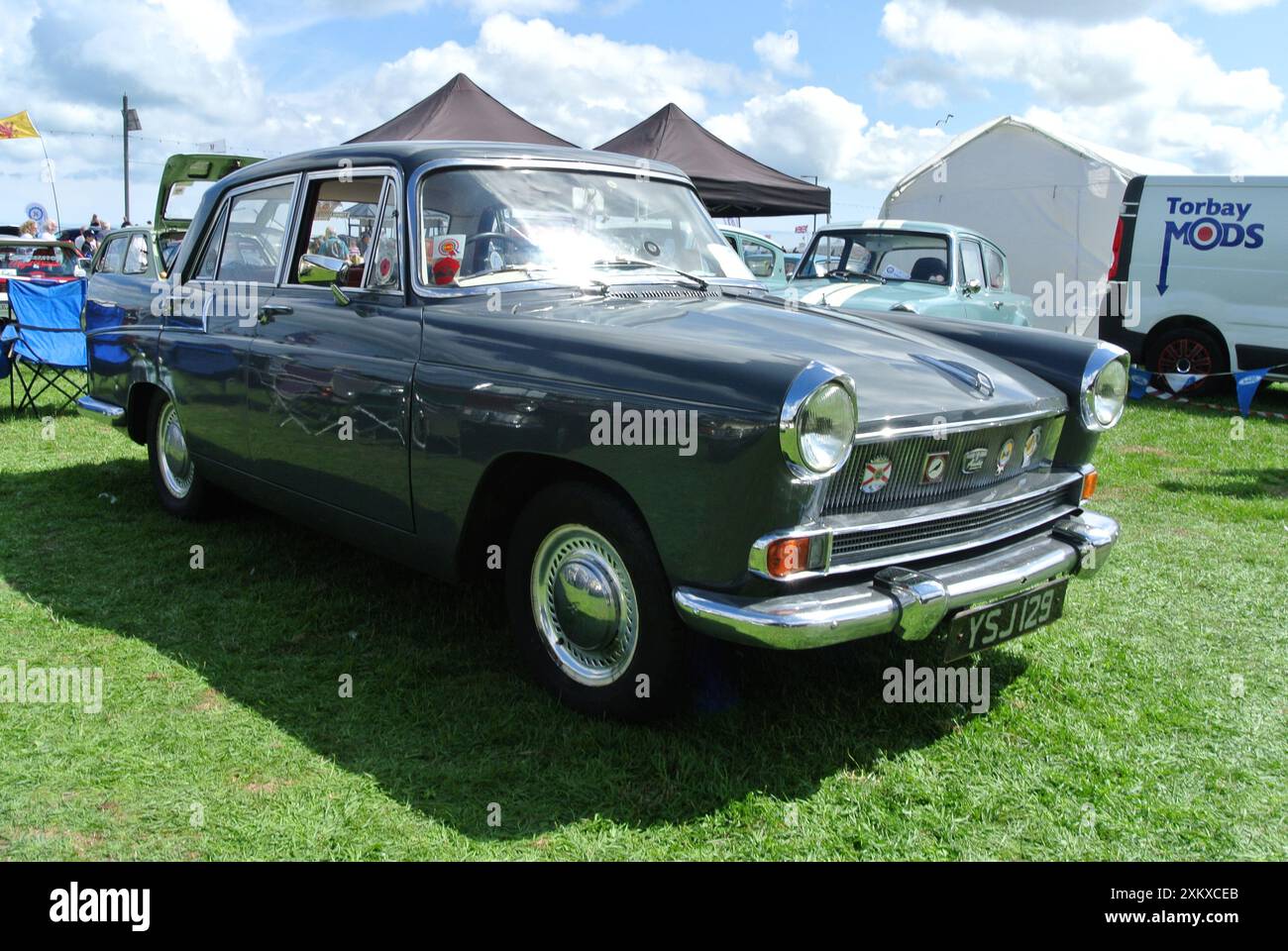 An 1959 Austin A55 Ferina parked up on display at the English Riviera ...