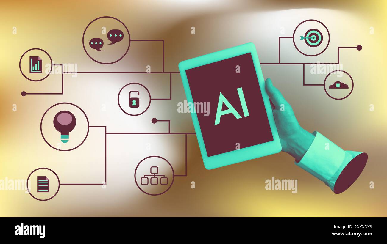 Collage technology hi-res stock photography and images - Alamy