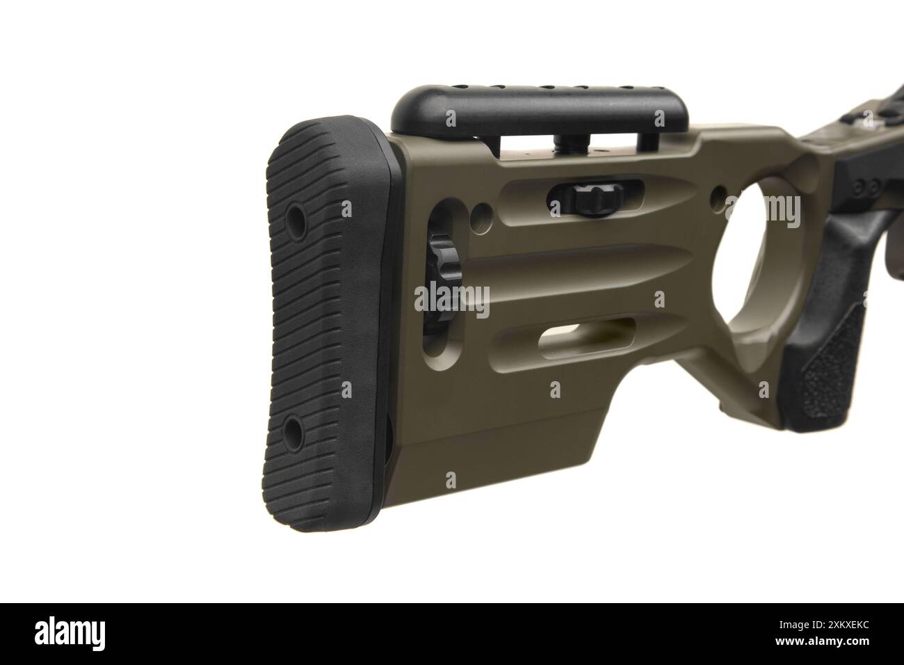 Modern bolt carbine isolated on white background. Weapons for sports ...