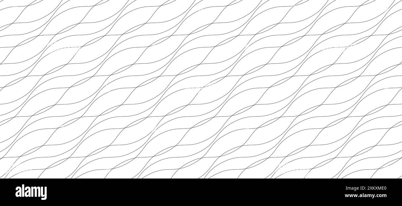 Black and white abstract wavy lines background. Vector illustration ...