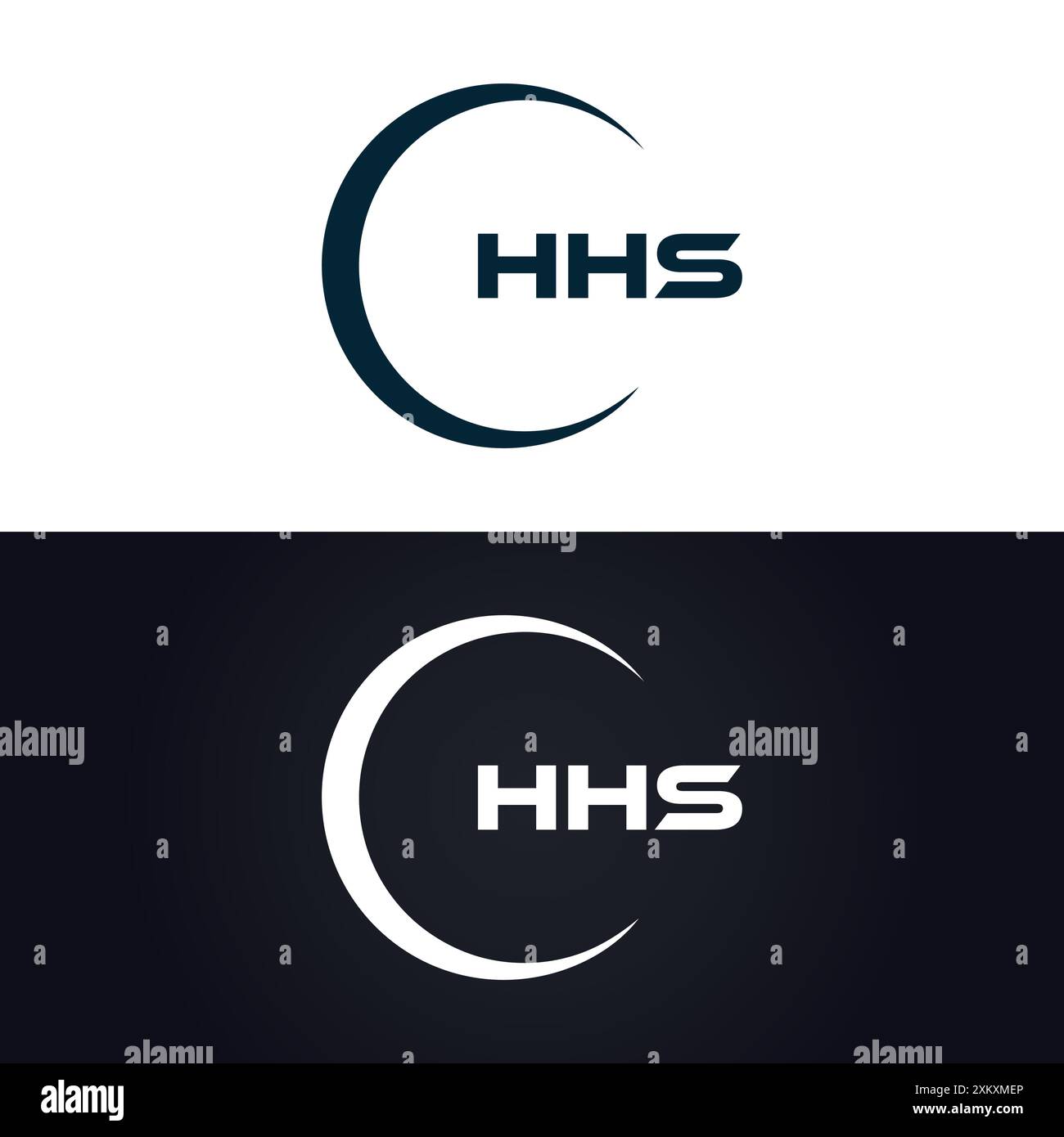 HHS logo. H H S design. White HHS letter. HHS, H H S letter logo design ...