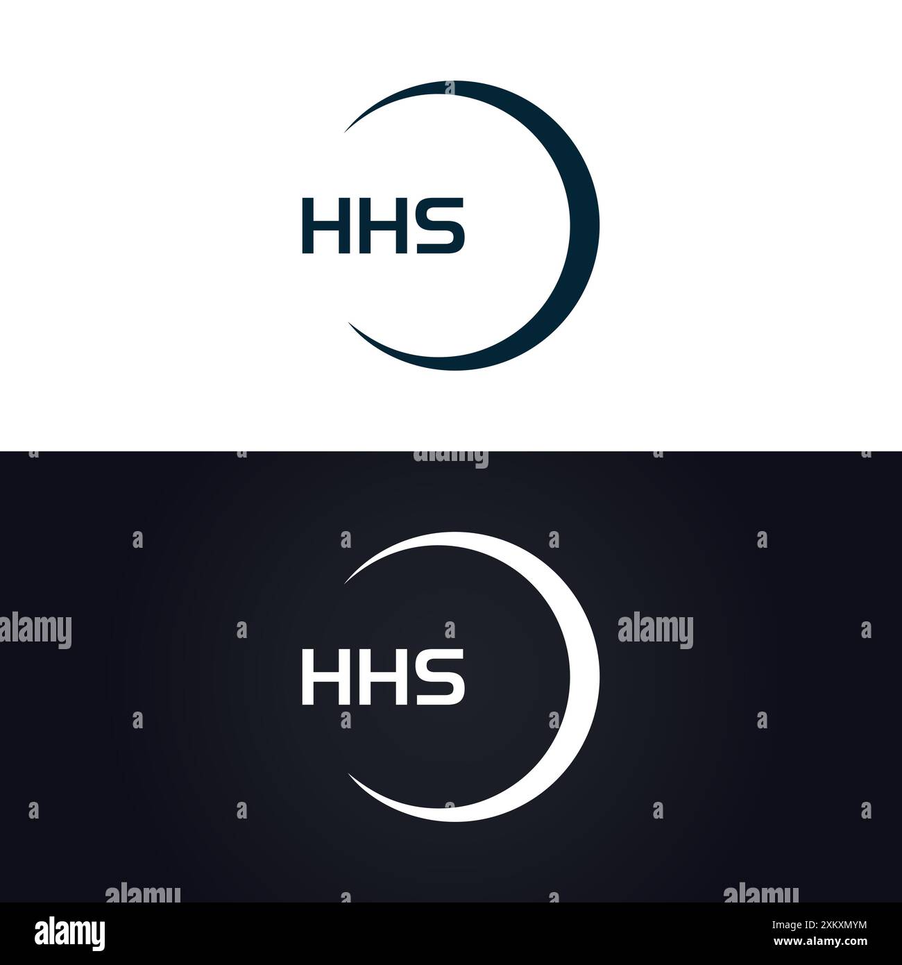 HHS logo. H H S design. White HHS letter. HHS, H H S letter logo design ...
