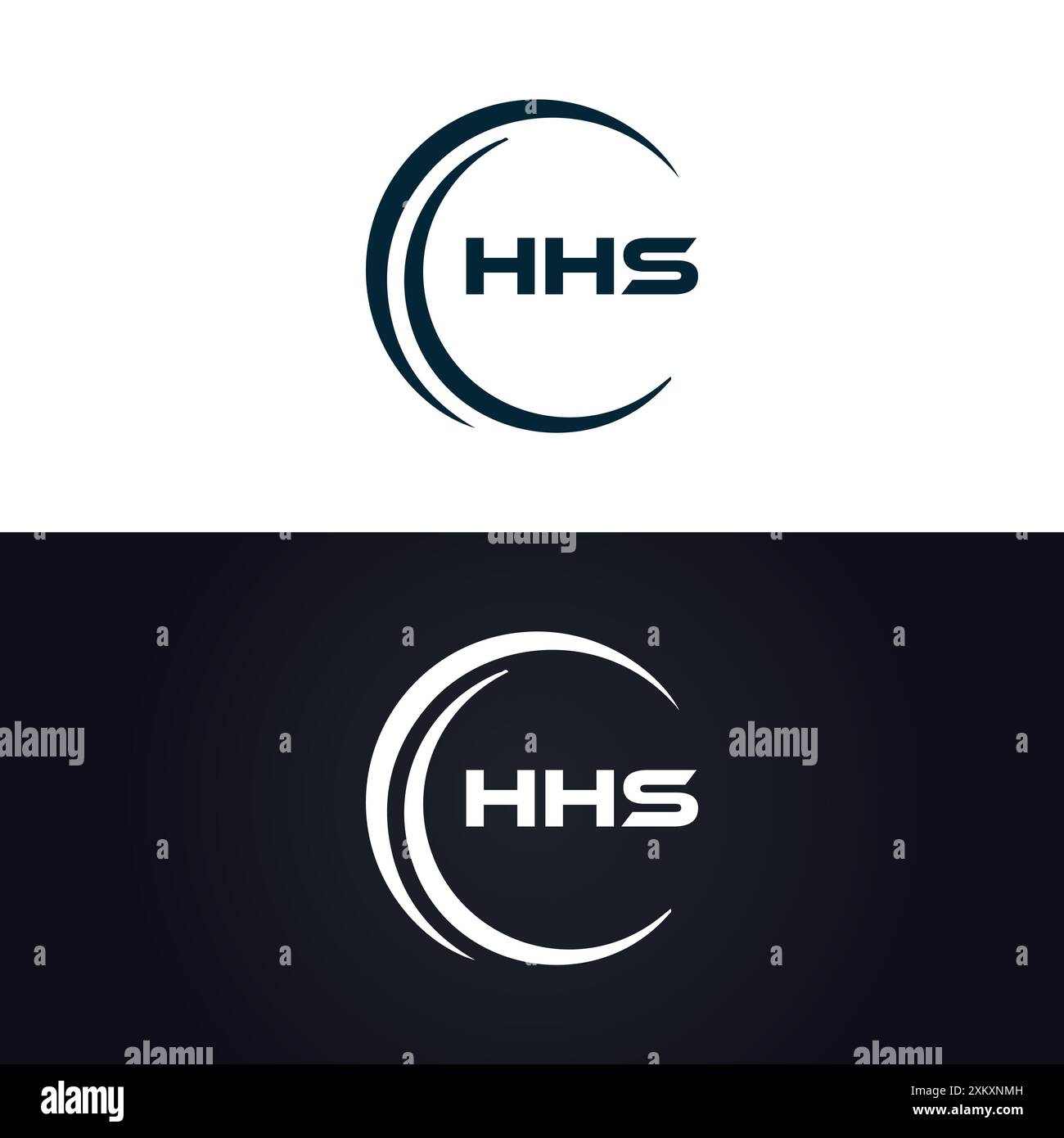 HHS logo. H H S design. White HHS letter. HHS, H H S letter logo design ...
