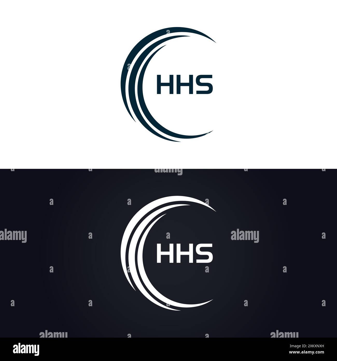 HHS logo. H H S design. White HHS letter. HHS, H H S letter logo design ...