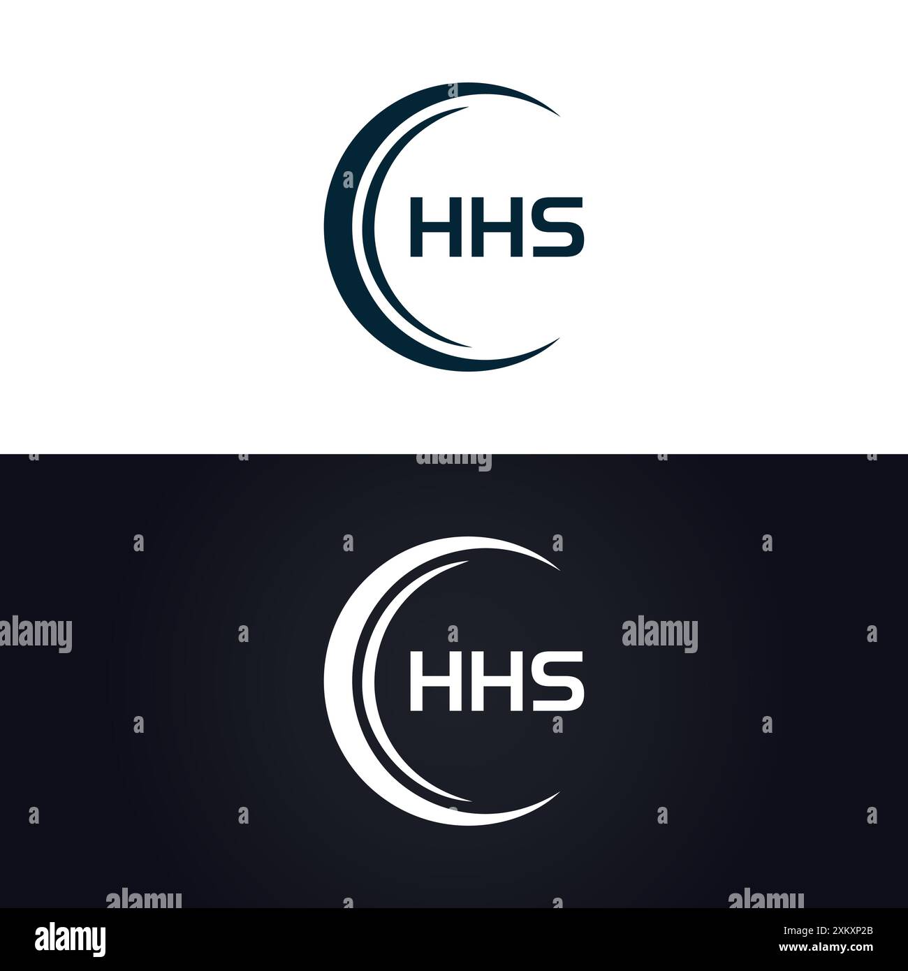 HHS logo. H H S design. White HHS letter. HHS, H H S letter logo design ...