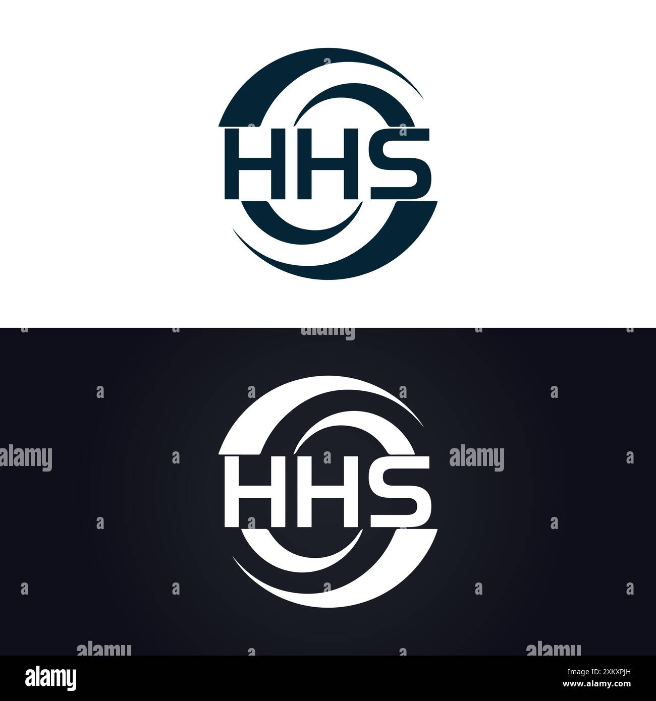 HHS logo. H H S design. White HHS letter. HHS, H H S letter logo design ...