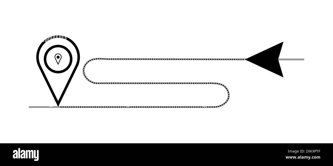 Location pointer pin or You are here marker sign symbol Stock Vector ...