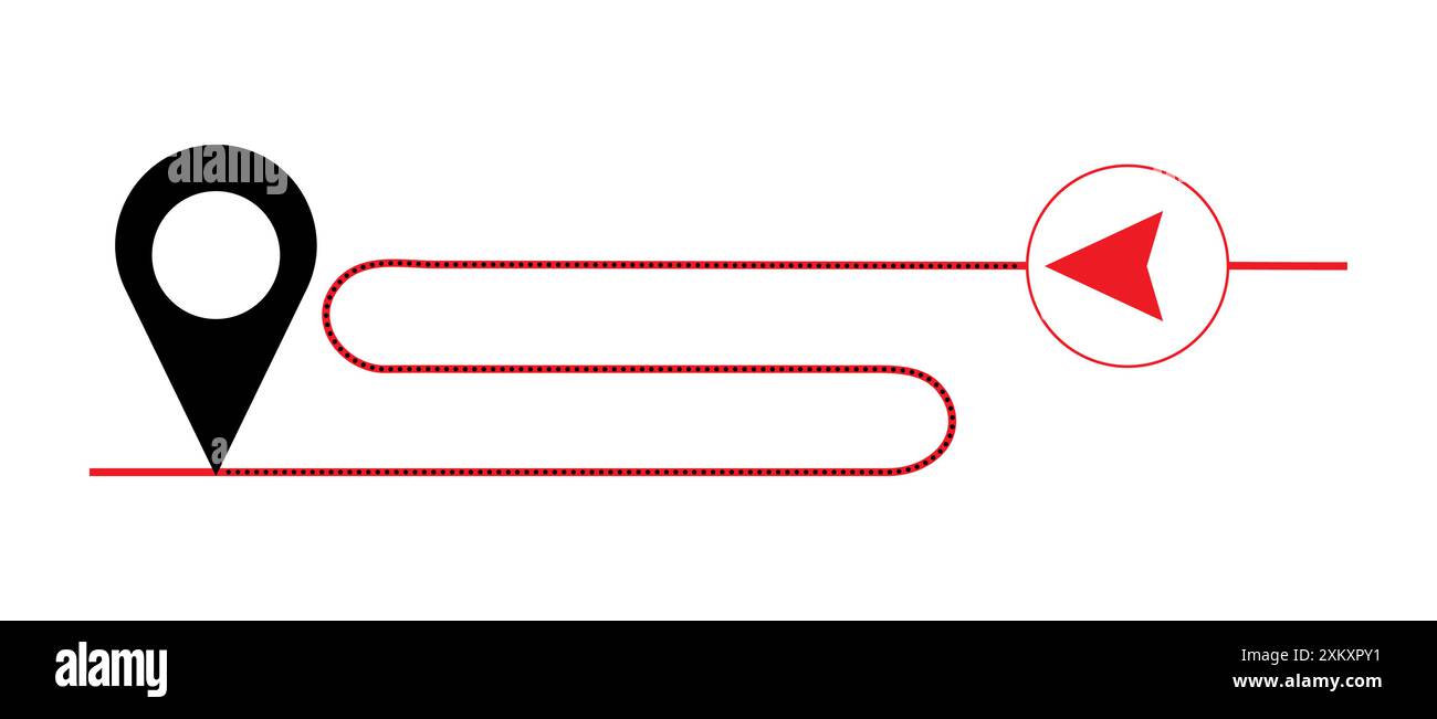 Line location symbol destination hi-res stock photography and images ...