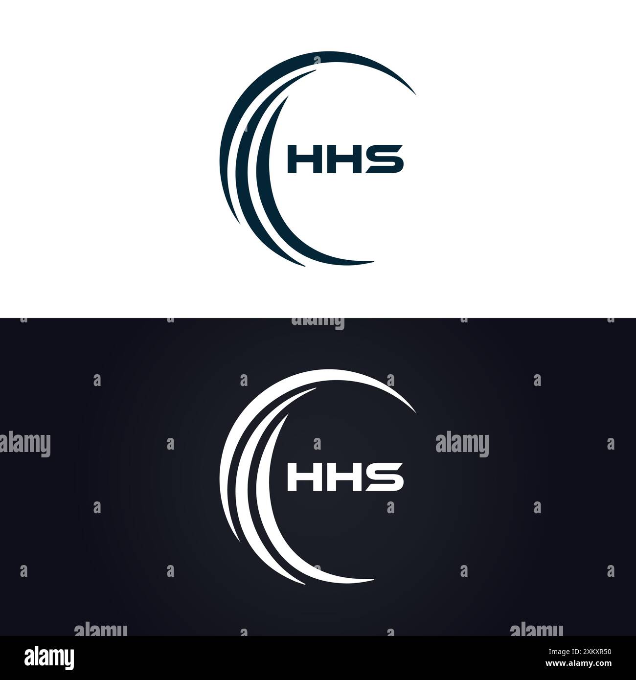 HHS logo. H H S design. White HHS letter. HHS, H H S letter logo design ...