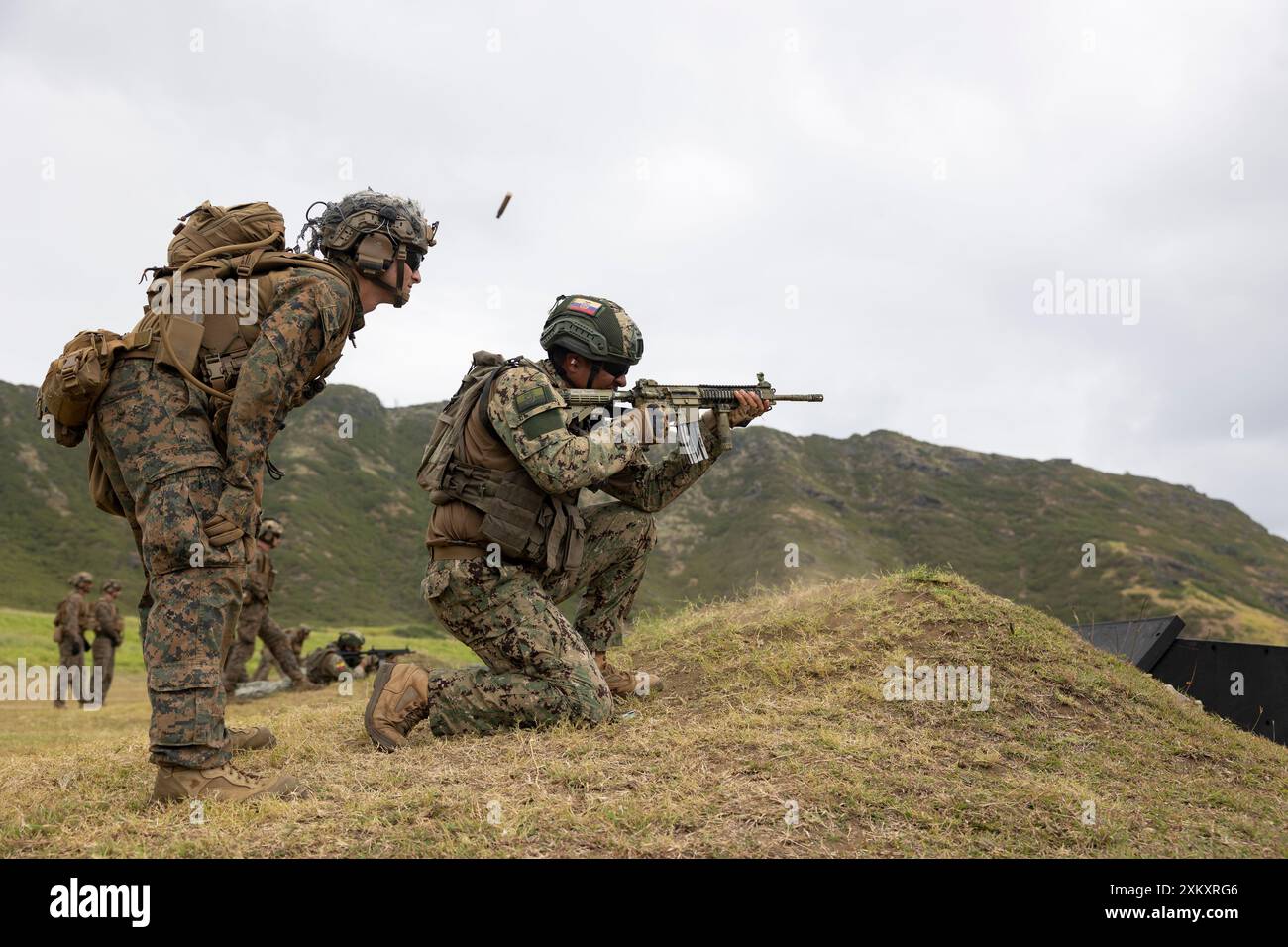 U.S. Marines assigned to Bravo Company, Battalion Landing Team 1/5 ...