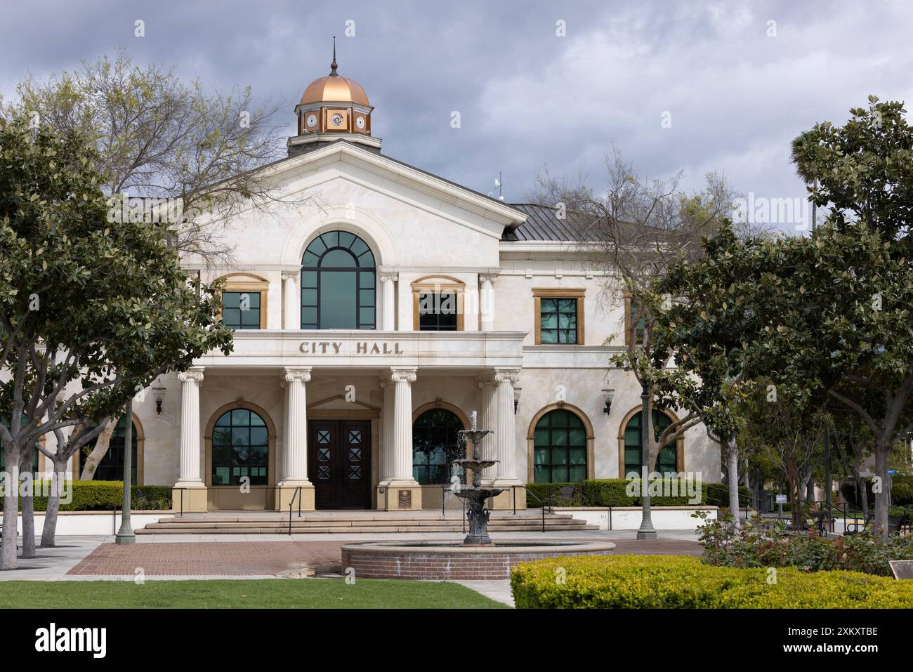 Fillmore, California, USA - March 24, 2024: Afternoon light shines on ...