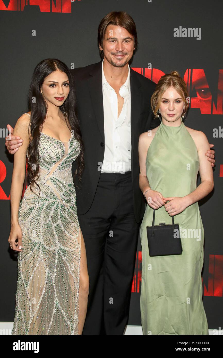 Actors Saleka Shyamalan, from left, Josh Hartnett and Ariel Donoghue ...