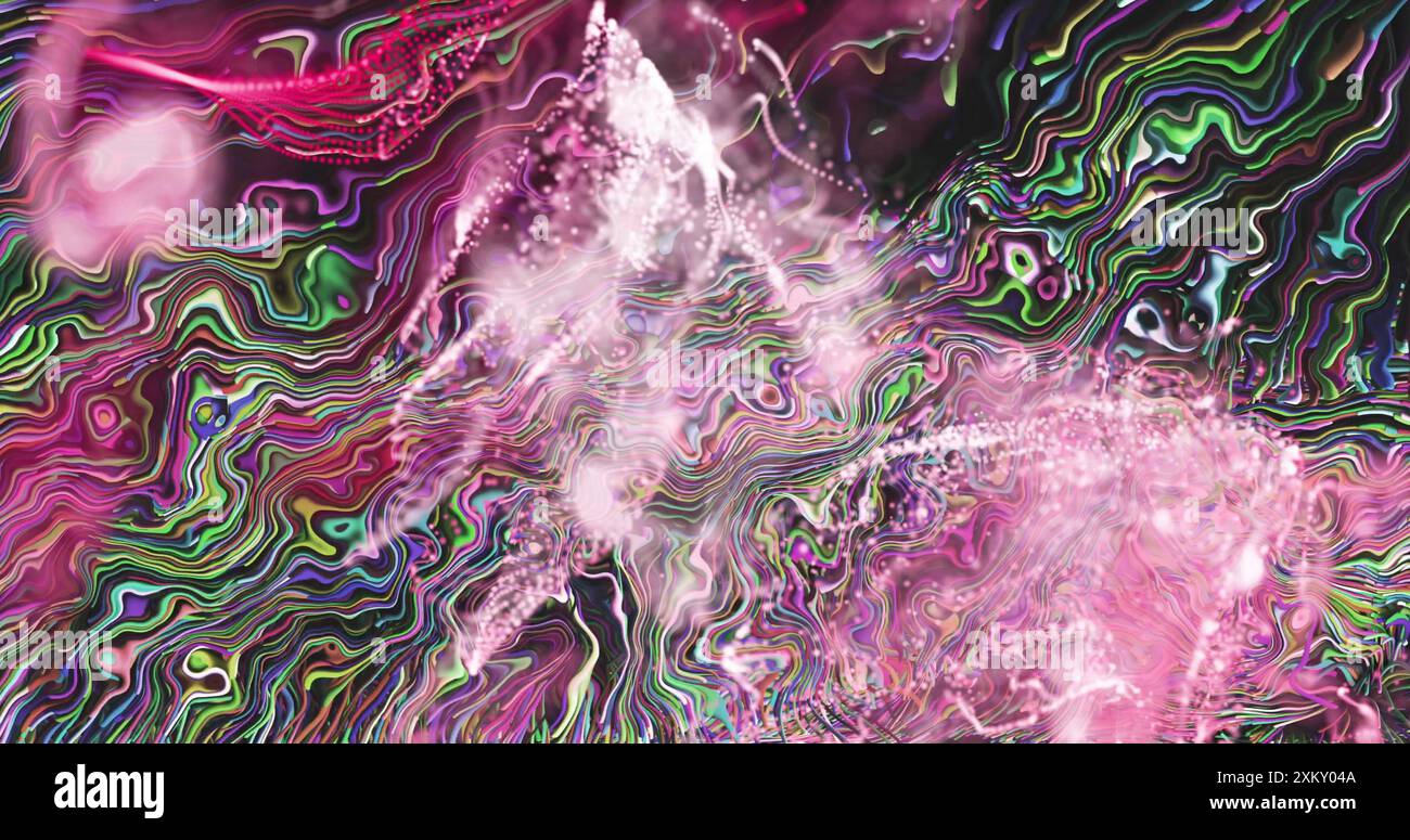 Image of colourful shapes moving on black background Stock Photo - Alamy