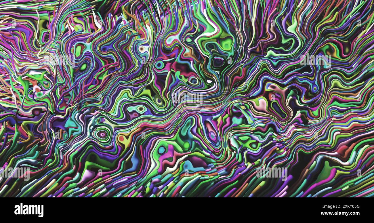 Image of waving multi coloured background. Colour, shape, light and ...