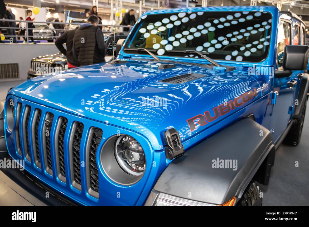 The blue Jeep Wrangler Rubicon 392 makes its premiere at the ...