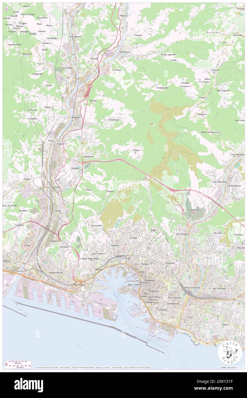 Forte Begato, Provincia di Genova, IT, Italy, Liguria, N 44 26' 17'', N 8 55' 16'', map ...