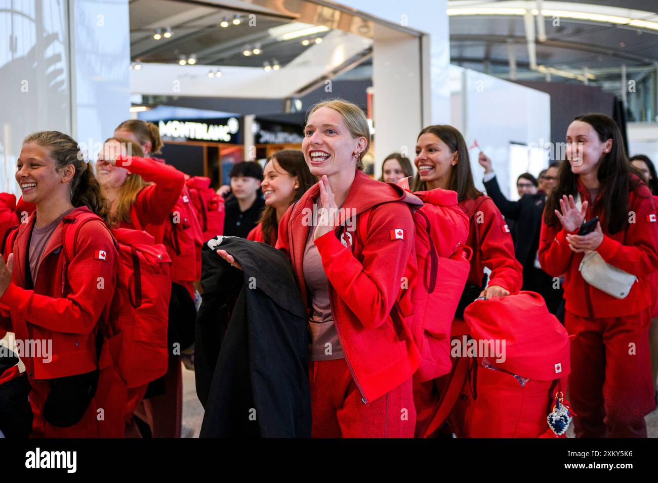 Toronto, Canada. 24th July, 2024. Artistic swimmer Kenzie Priddell ...