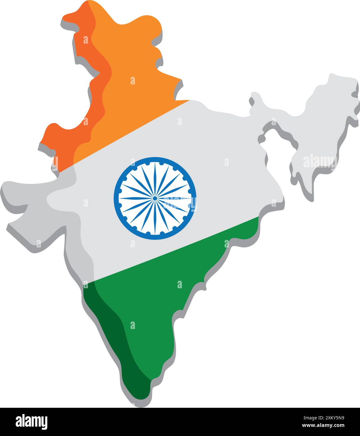 india map and flag independence day Stock Vector Image & Art - Alamy