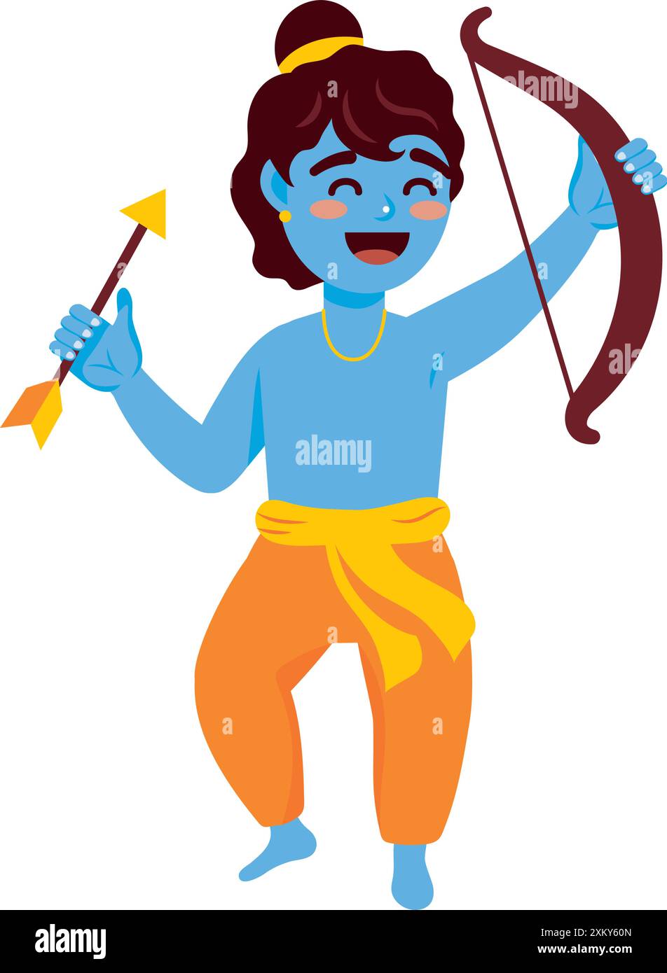lord krishna standing character Stock Vector Image & Art - Alamy